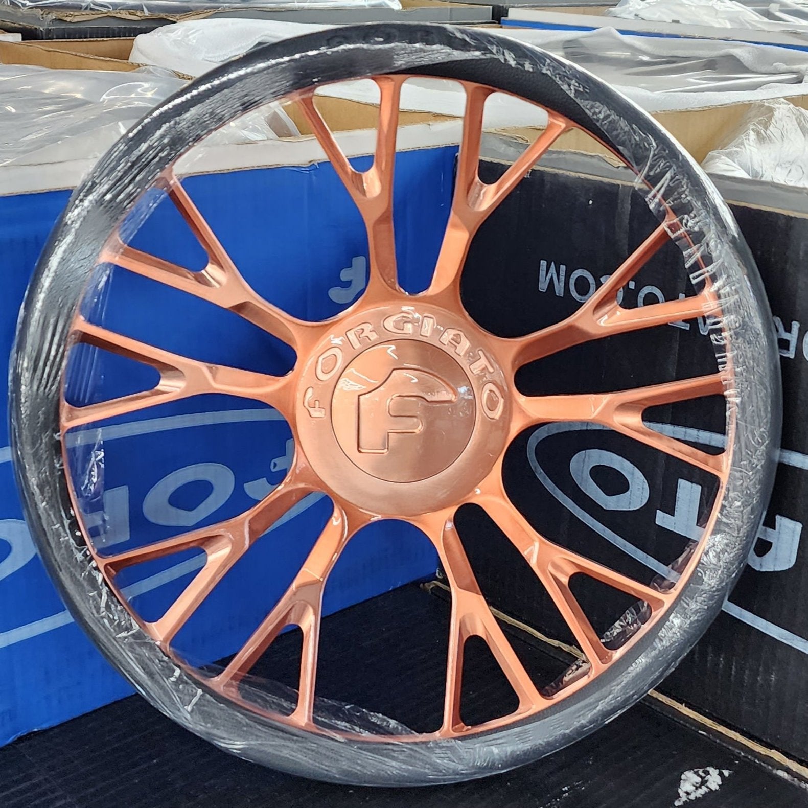 FORGIATO DERANDO BRUSHED ROSE GOLD STEERING WHEEL – Rim Source