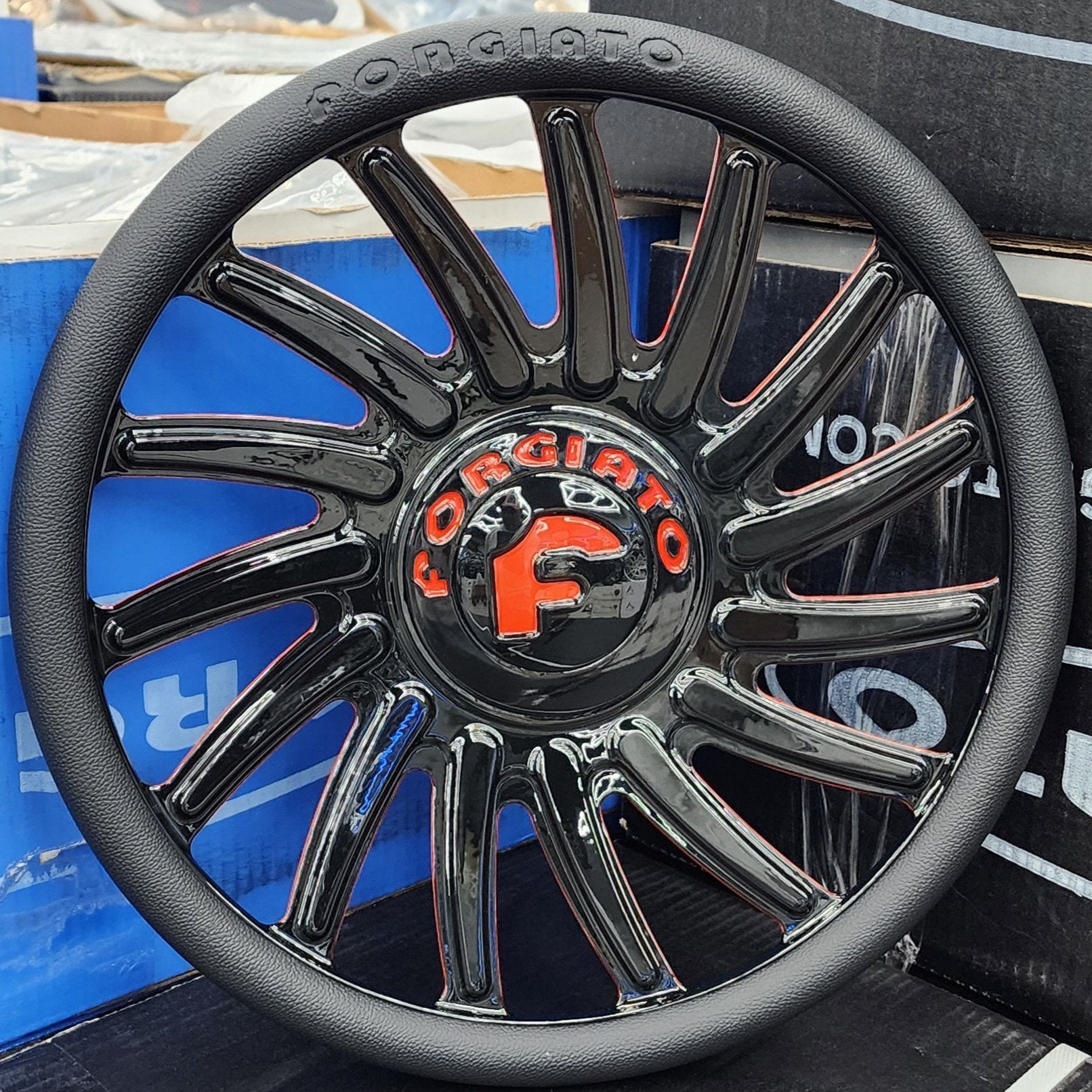 FORGIATO WADE RED AND BLACK STEERING WHEEL – Rim Source