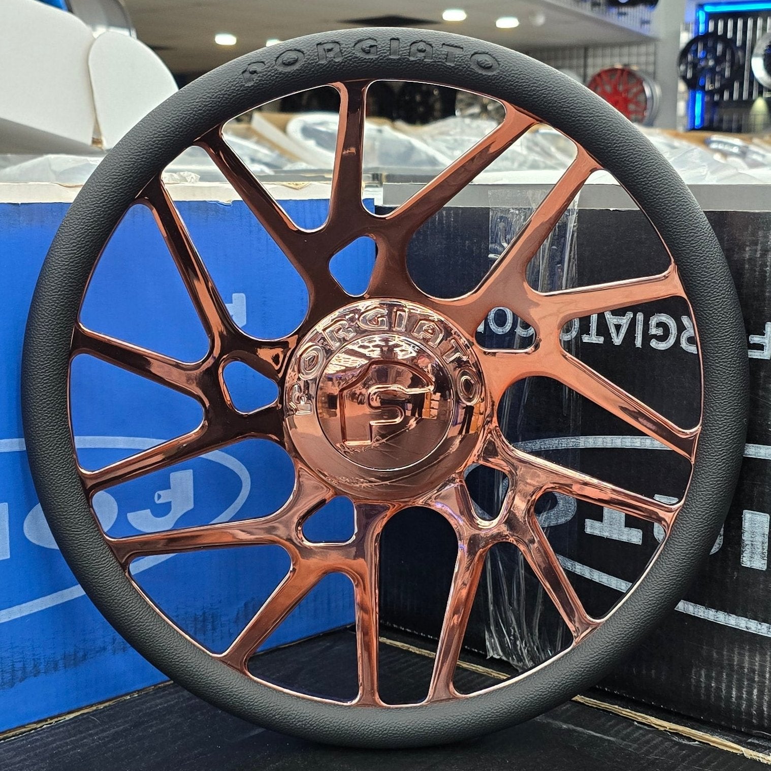 FORGIATO TWISTED MAGLIA CHROME ROSE GOLD STEERING WHEEL – Rim Source