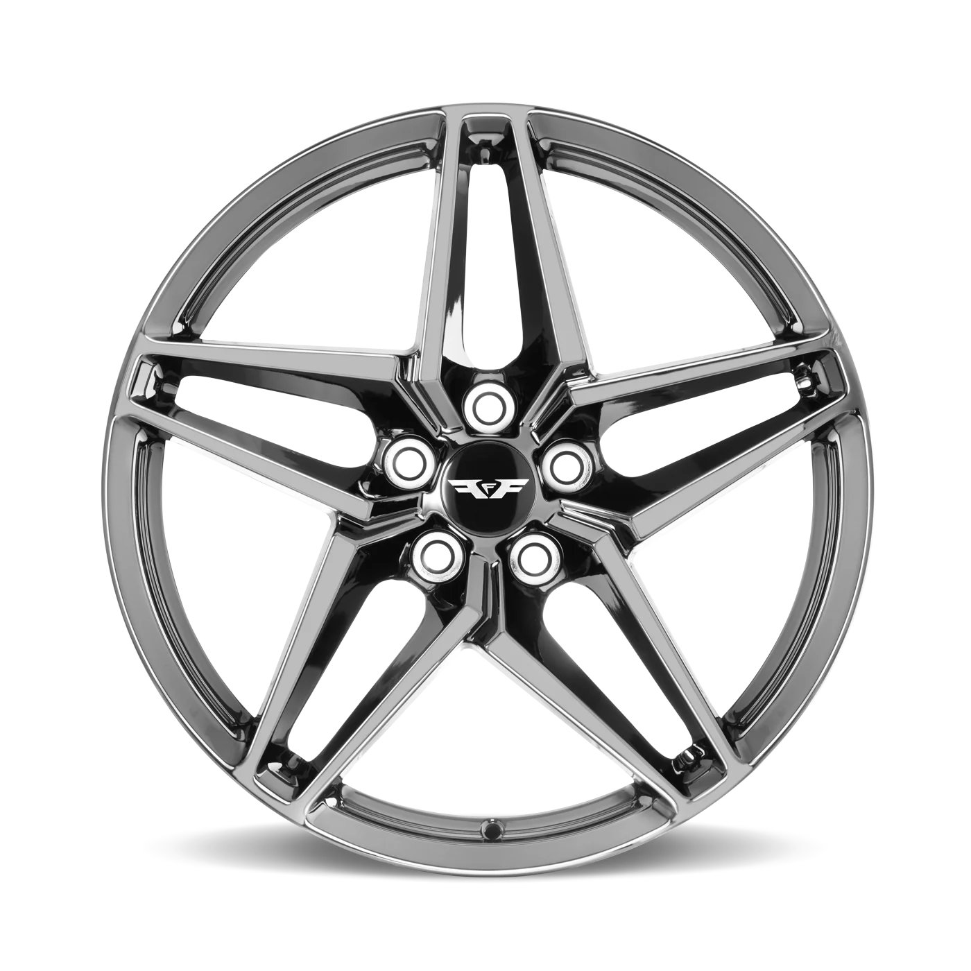 20" Corvette ACE Flow Form V029 Wheels 20x9 20x10.5 - Black Chrome : C ...